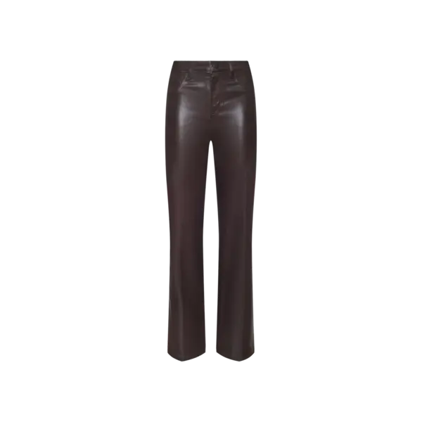 L'Agence Clayton Coated Wide-leg Jean - Dark Java Coated