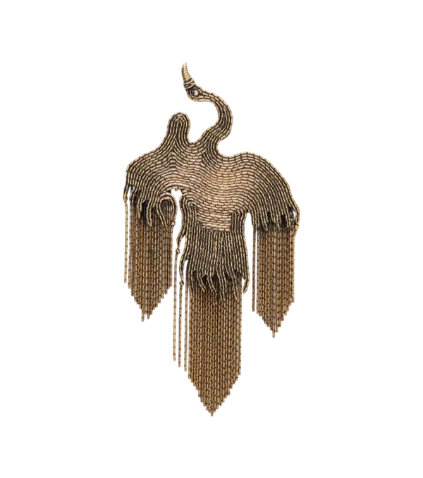 Etro Fringed Brooch - Gold