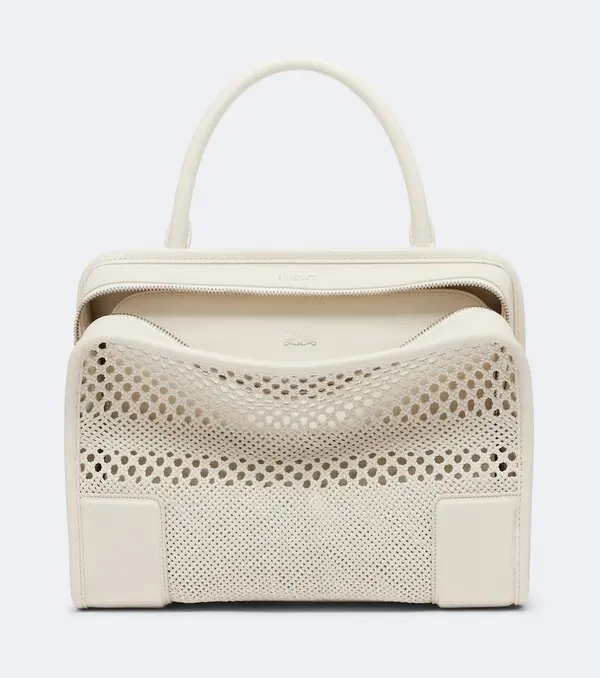 Loewe Amazona 180 Medium Woven Leather Top-handle Bag