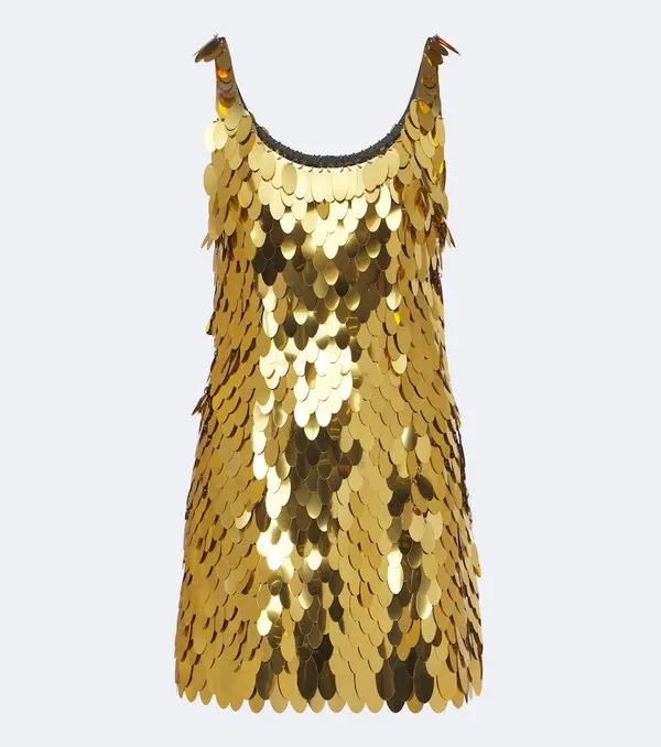 Rabanne Sequined Minidress - Gold