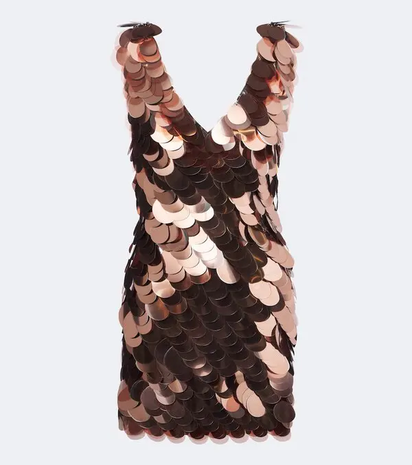 Rabanne Sequined Minidress - Pink