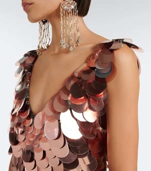 Rabanne Sequined Minidress - Pink