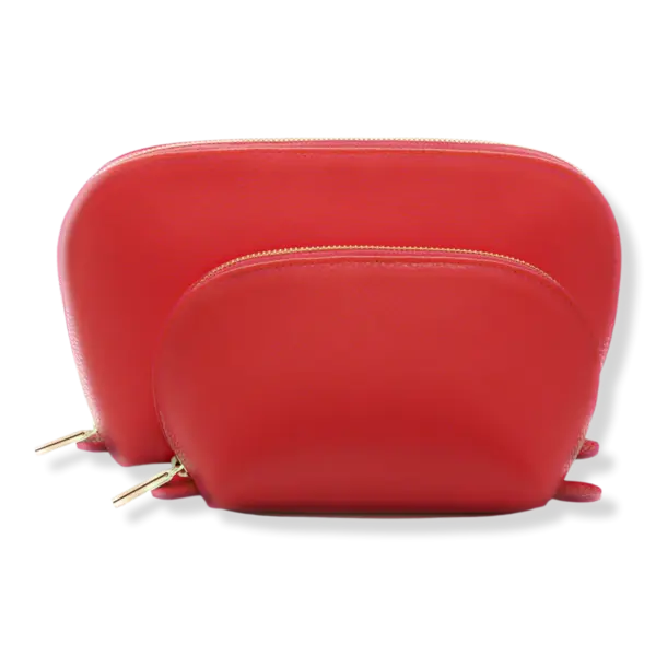 Cuyana Leather Travel Case Set - Red