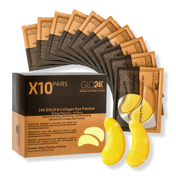 GLO24K 24k Gold Collagen Eye Patches - One-color