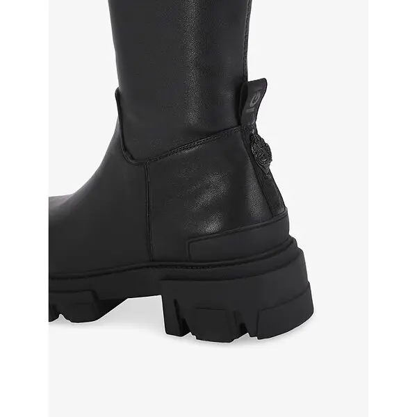 Kurt Geiger Stomp Sock Leather Knee-high Boots