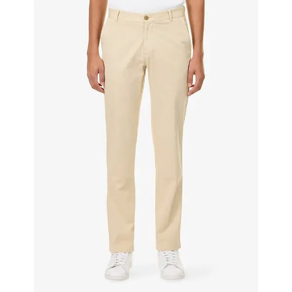 Sunspel Regular-fit Flat-front Stretch-cotton Chino Trousers
