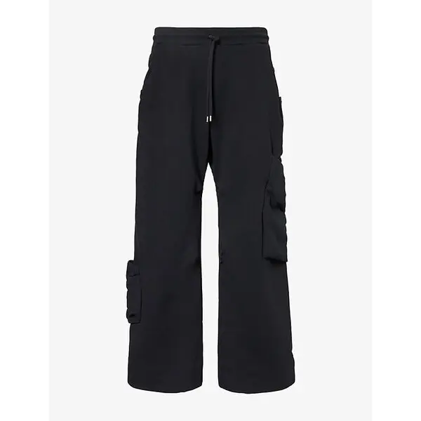 VIVIENNE WESTWOOD Achilles Wide-leg Cotton Jogging Bottoms - Black