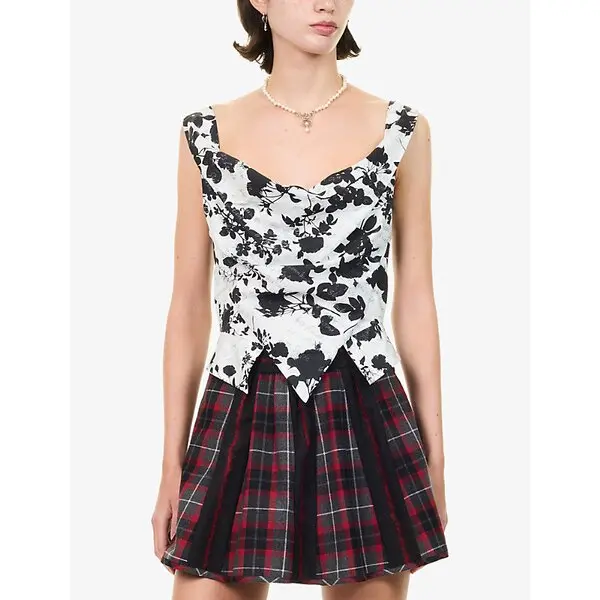 VIVIENNE WESTWOOD Sunday Graphic-pattern Cotton Top