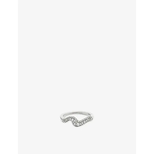MISSOMA Molten Snow Sterling- And Cubic Zirconia Stacking Ring