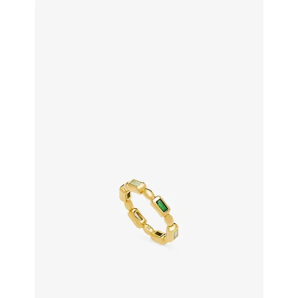 MISSOMA Molten Gemstone 18ct -plated Brass Stacking Ring