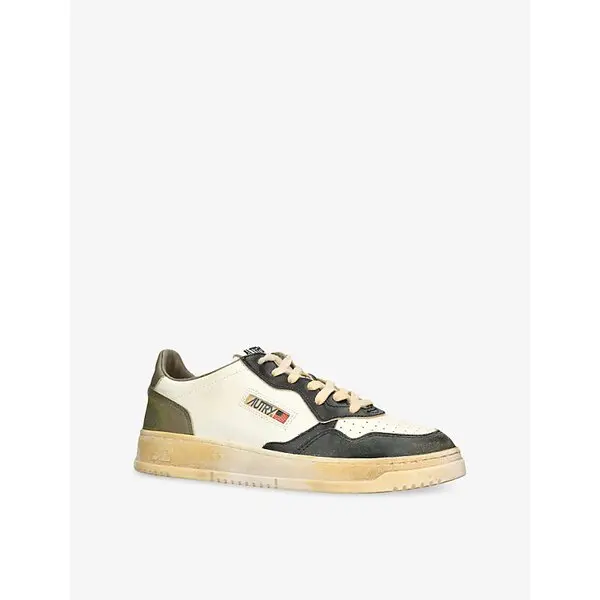 AUTRY Medalist Vintage Leather Trainers - White/comb