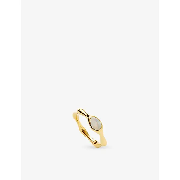 MISSOMA Magma Gemstone 18ct -plated Brass Stacking Ring