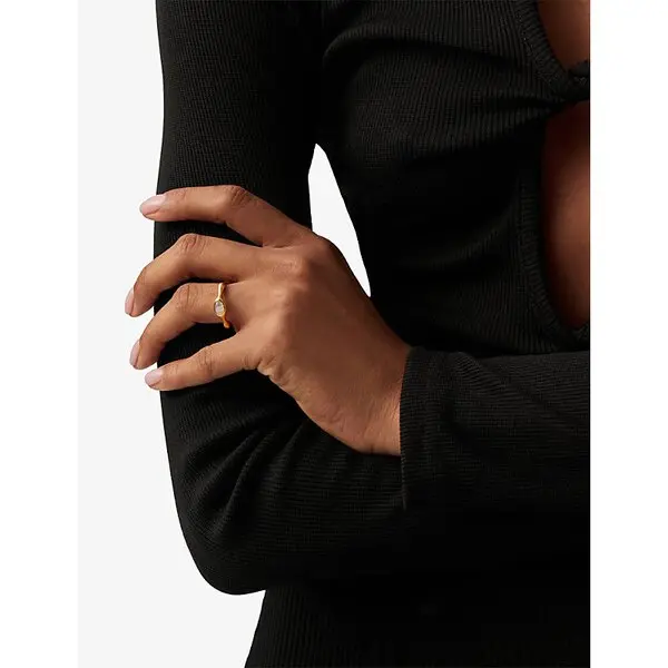 MISSOMA Magma Gemstone 18ct -plated Brass Stacking Ring
