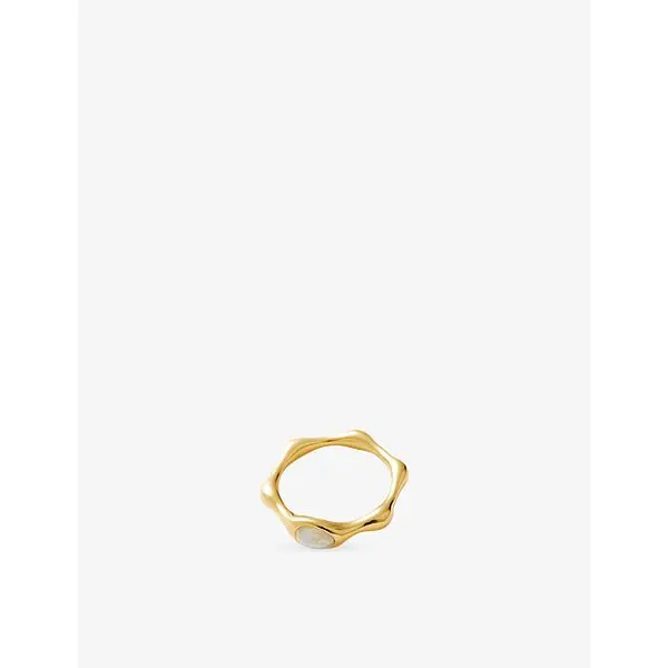 MISSOMA Magma Gemstone 18ct -plated Brass Stacking Ring