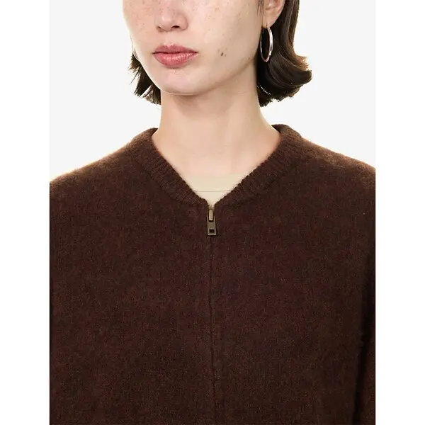 Frenckenberger Mini Bomber Wool-and-silk Cardigan