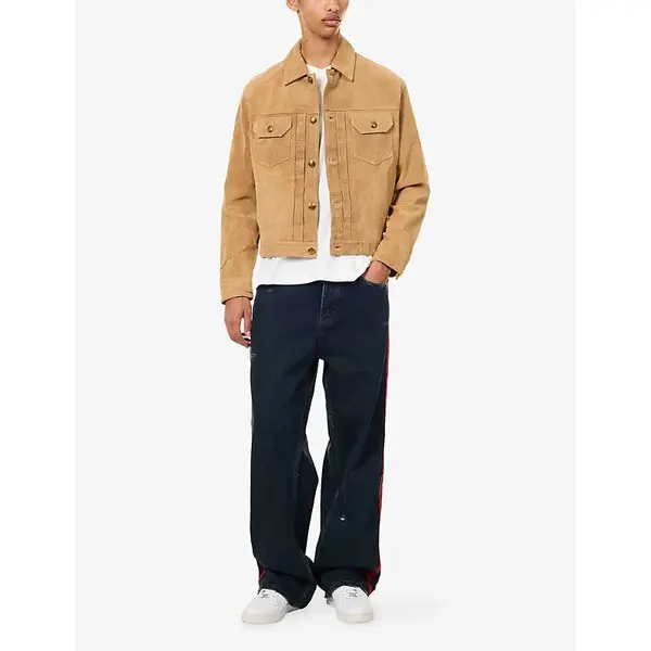 THE COUTURE CLUB Trucker Leather Jacket