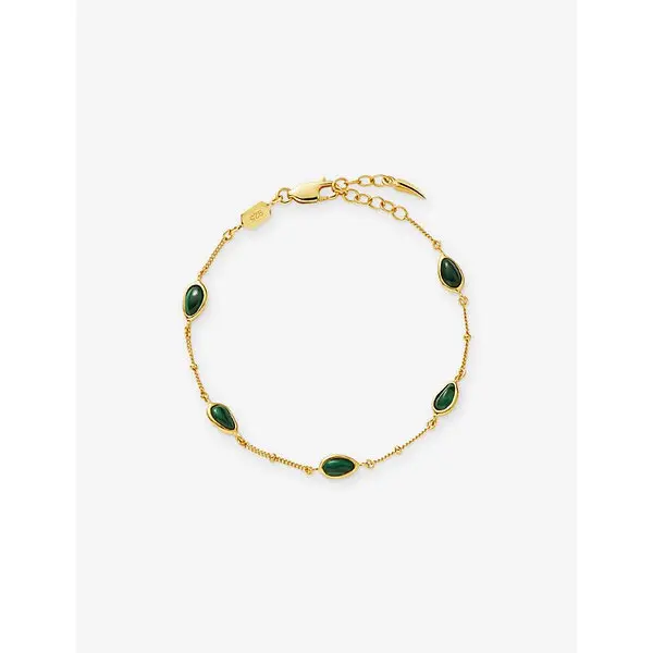 MISSOMA Magma Gemstone 18ct Vermeil And Malachite Bracelet - Gold