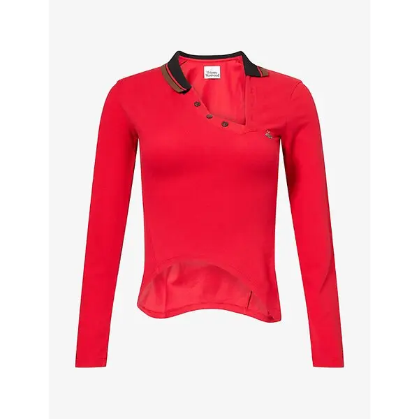 VIVIENNE WESTWOOD Glory Asymmetric Cotton Polo Shirt