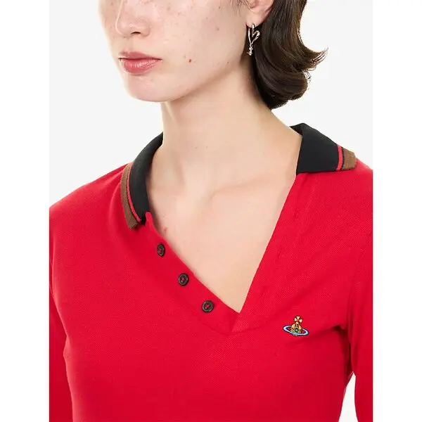 VIVIENNE WESTWOOD Glory Asymmetric Cotton Polo Shirt