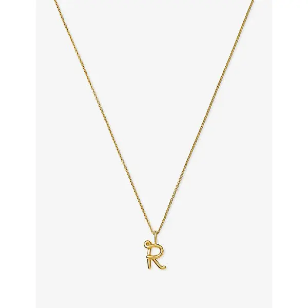 MISSOMA Curly Molten Mini Initial R 18ct Vermeil Necklace