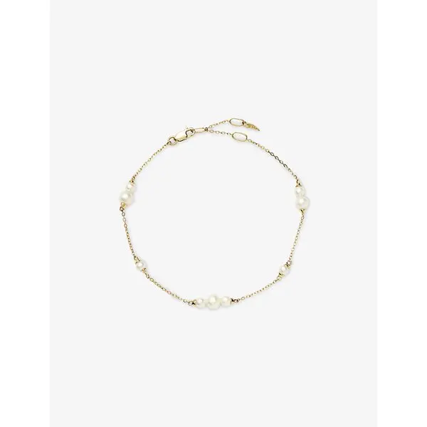 MISSOMA Fine Pearl 14ct Yellow Chain Bracelet