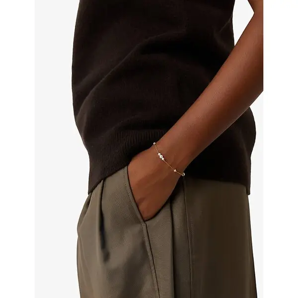 MISSOMA Fine Pearl 14ct Yellow Chain Bracelet