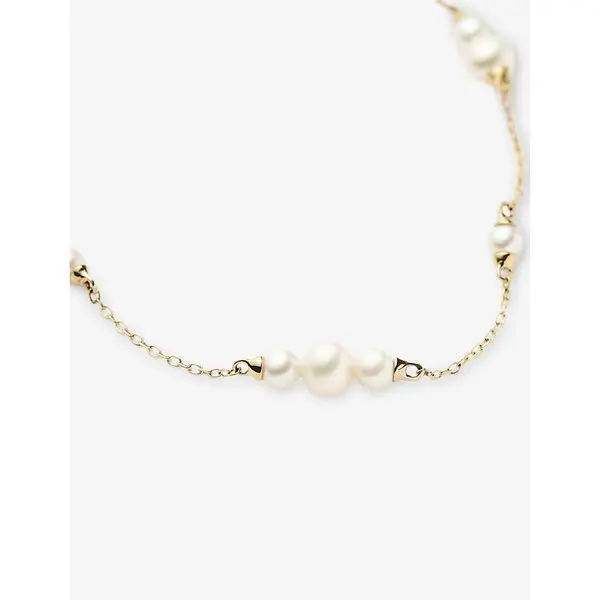 MISSOMA Fine Pearl 14ct Yellow Chain Bracelet