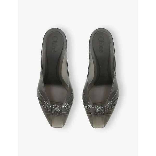Chloé Square-toe Jelly Heeled Mules