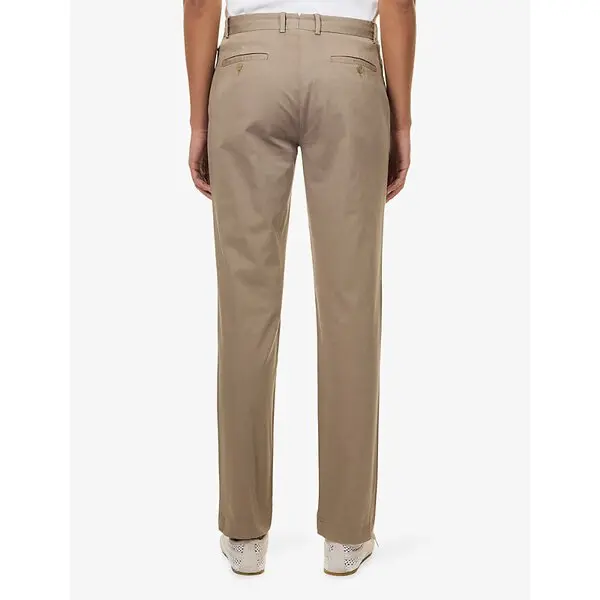 Sunspel Regular-fit Flat-front Stretch-cotton Chino Trousers