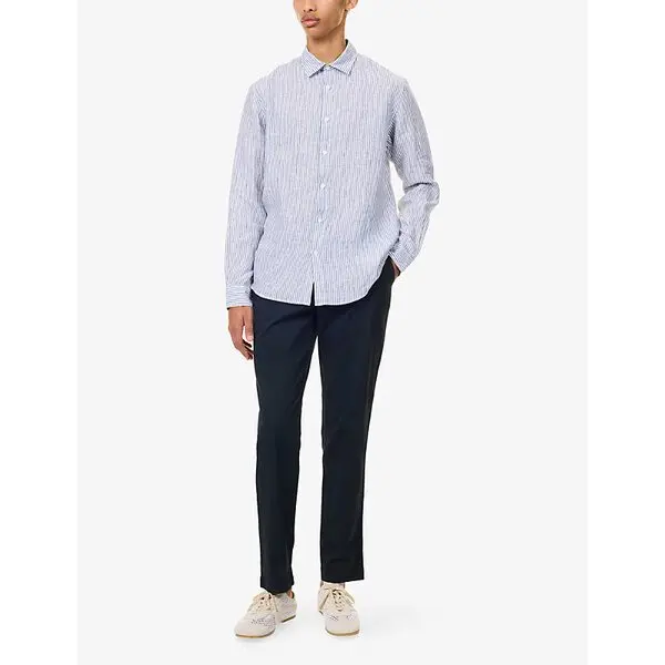 Sunspel Regular-fit Flat-front Stretch-cotton Chino Trousers