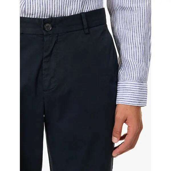 Sunspel Regular-fit Flat-front Stretch-cotton Chino Trousers