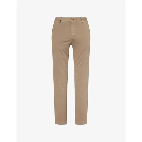 Sunspel Slim-fit Flat-front Stretch-cotton Chino Trousers