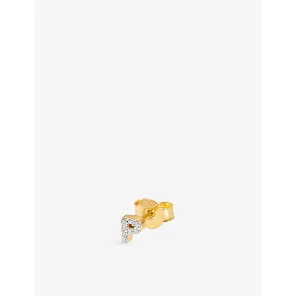MISSOMA Pavé Initial P Single Stud Earring