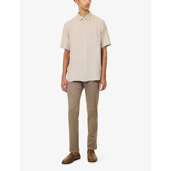 Sunspel Regular-fit Short-sleeve Linen Shirt