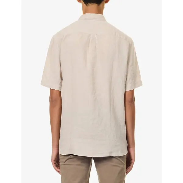 Sunspel Regular-fit Short-sleeve Linen Shirt