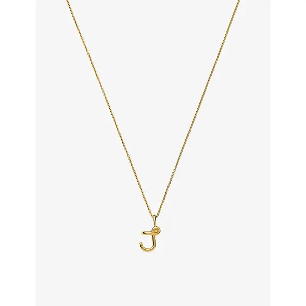 MISSOMA Curly Molten Mini Initial J 18ct Vermeil Necklace - Gold