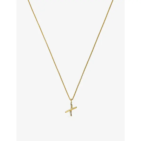 MISSOMA Curly Molten Mini Initial X 18ct Vermeil Necklace