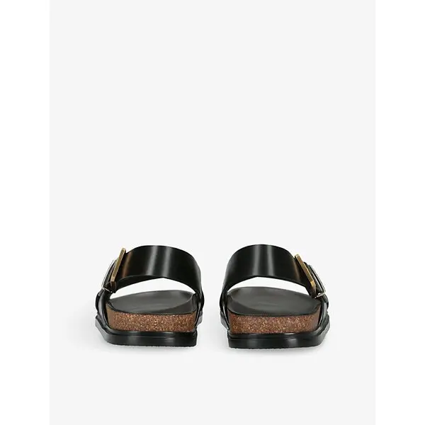 THE ROW Crossover-strap Buckle Leather Flat Sandals