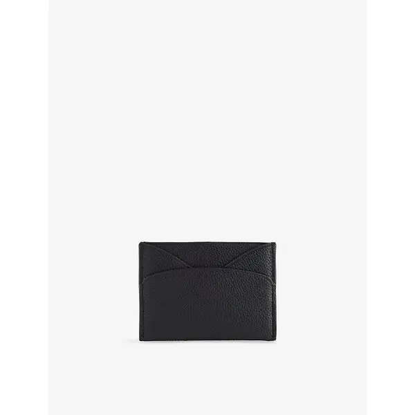 Tory Burch Romy Flat Foil-print Leather Card Holder