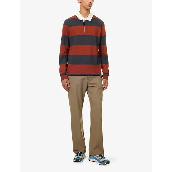 Patagonia Striped Long-sleeve Cotton Polo Shirt