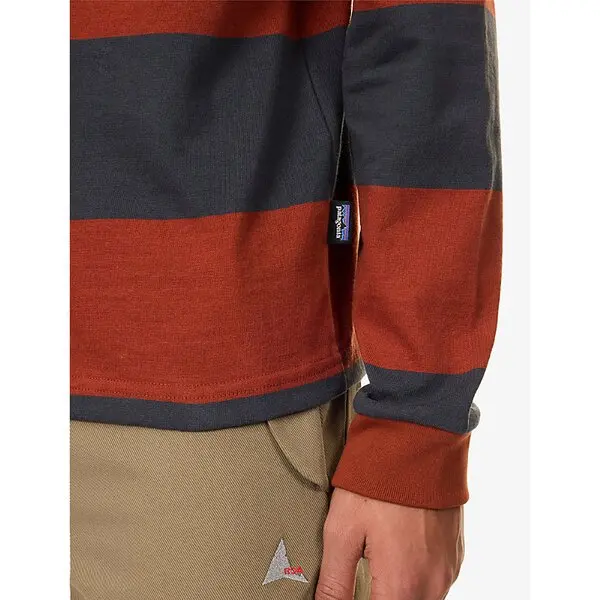 Patagonia Striped Long-sleeve Cotton Polo Shirt