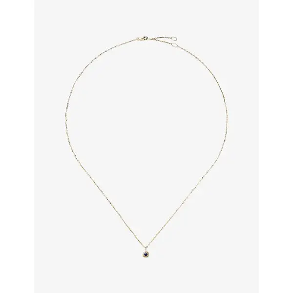MISSOMA Fine September Birthstone 18ct Yellow And Blue Sapphire Pendant Necklace - Gold