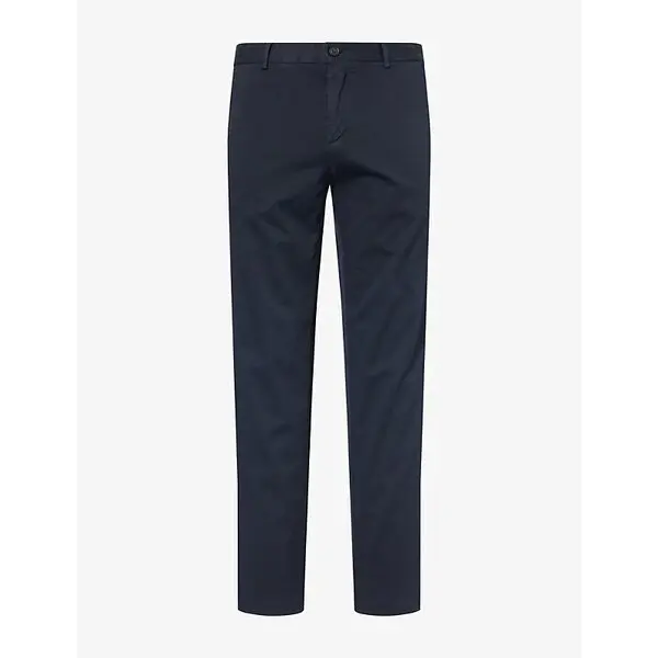Sunspel Slim-fit Flat-front Stretch-cotton Chino Trousers