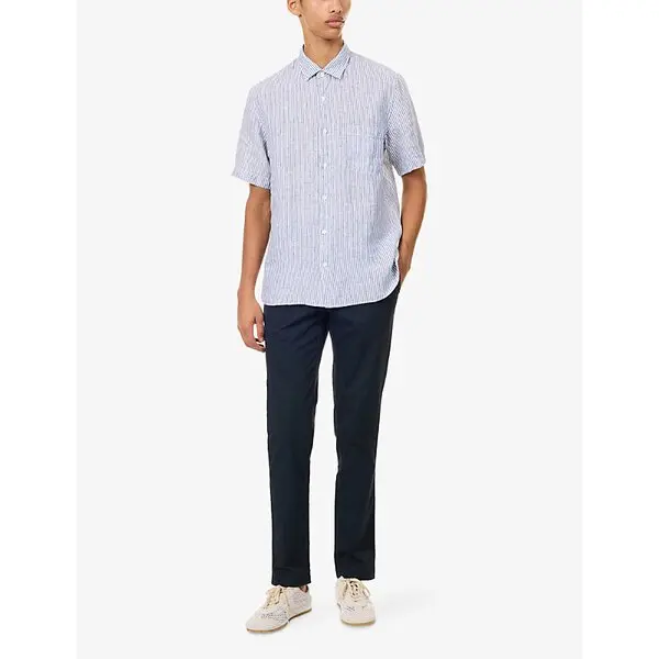 Sunspel Slim-fit Flat-front Stretch-cotton Chino Trousers