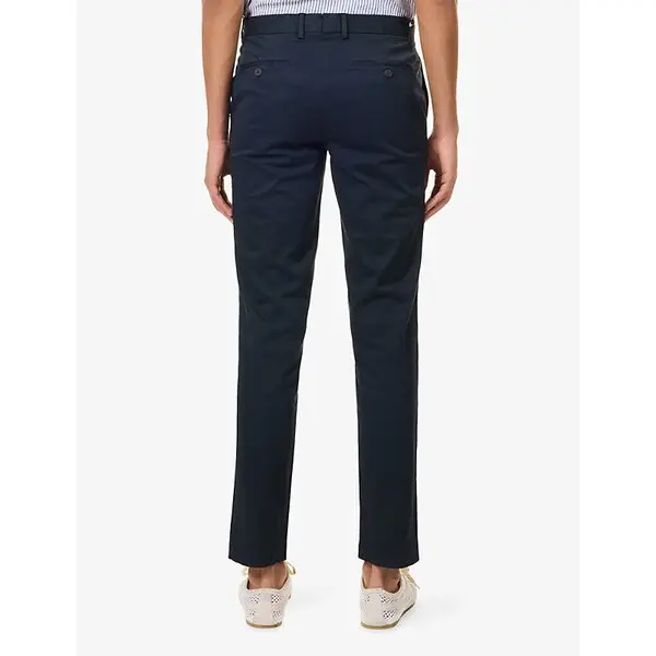 Sunspel Slim-fit Flat-front Stretch-cotton Chino Trousers