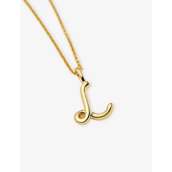 MISSOMA Curly Molten Mini Initial L 18ct Vermeil Necklace