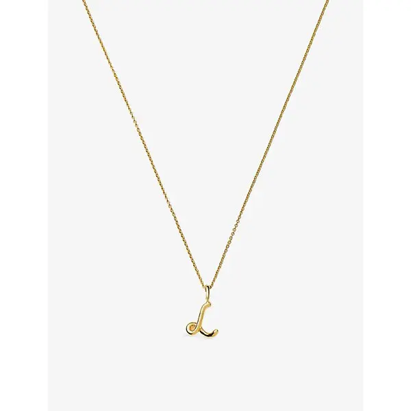 MISSOMA Curly Molten Mini Initial L 18ct Vermeil Necklace
