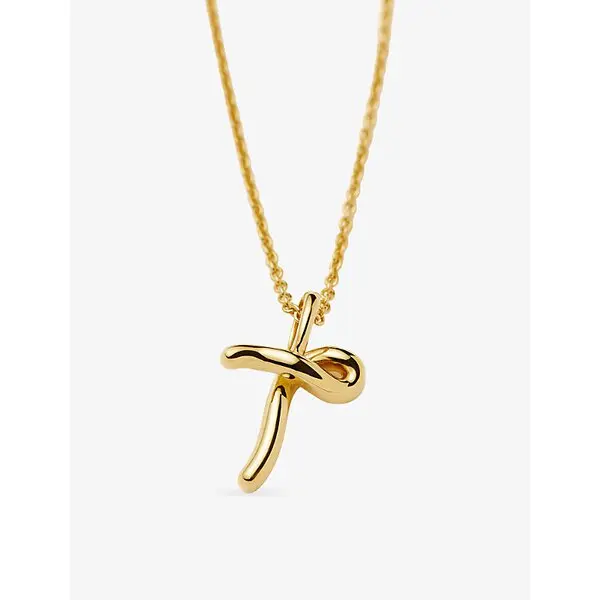 MISSOMA Curly Molten Mini Initial T Vermeil Necklace