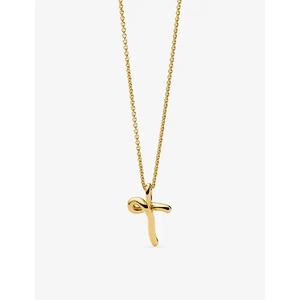 MISSOMA Curly Molten Mini Initial T Vermeil Necklace