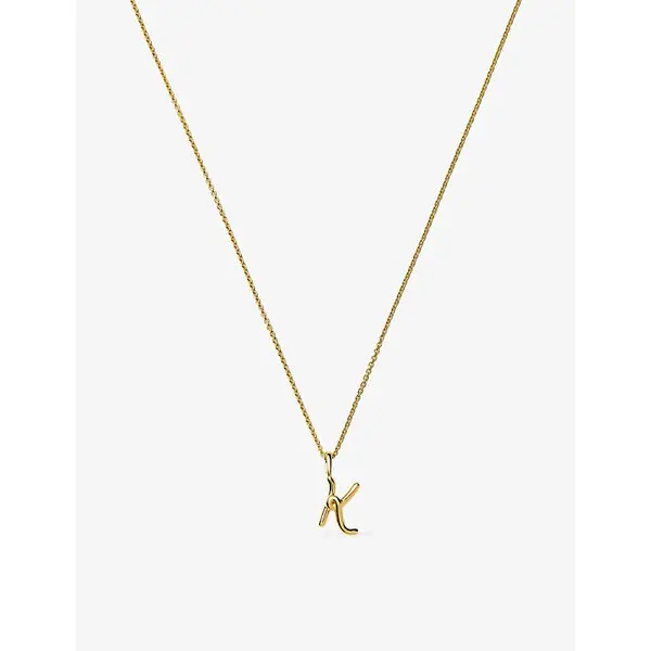 MISSOMA Curly Molten Mini Initial K 18ct Vermeil Necklace